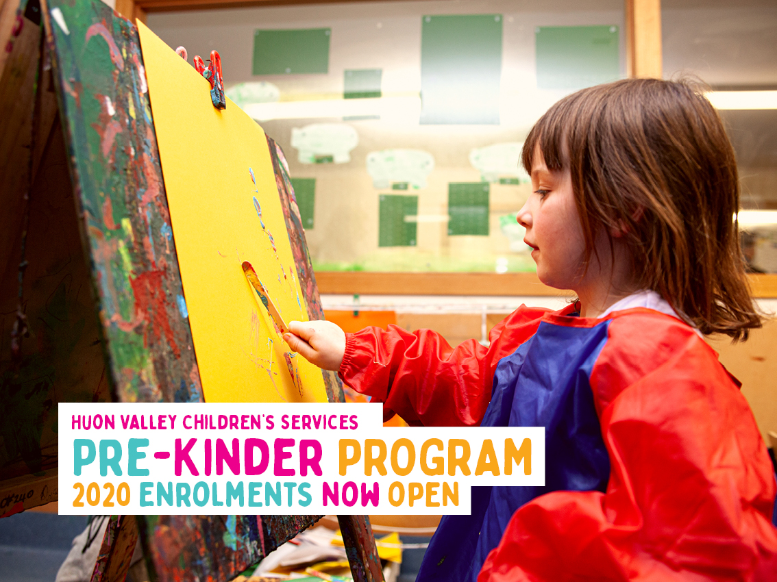 Pre-Kinder program 2020 enrolments now open - Huon Valley Council