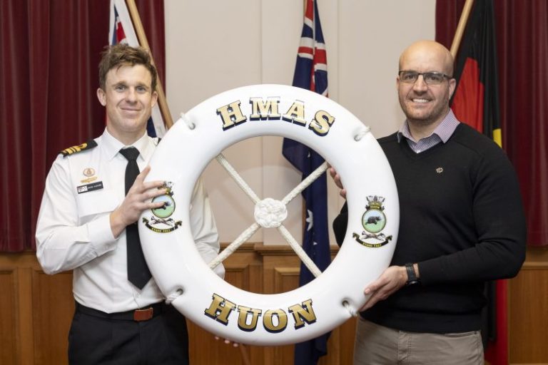 Council Receives HMAS Huon Ceremonial Life Buoy - Huon Valley Council